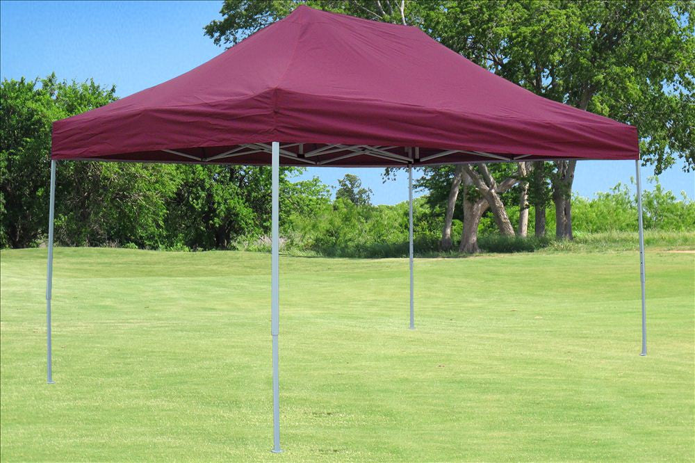 Maroon 10'x15' Pop Up Tent. The school-colored tent is a large 10'x 15 ...