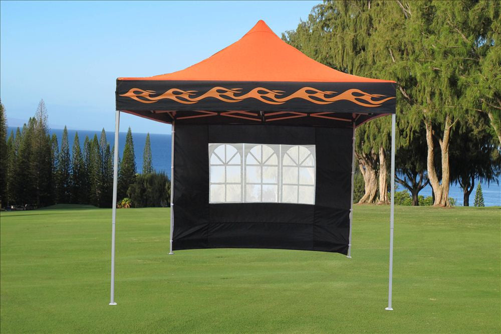 F Model 10'x10' Orange Flame - Pop Up Tent Pro – Deltacanopy