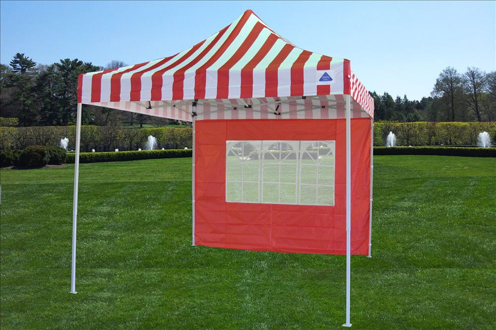 F Model 10'x10' Red Stripe - Pop Up Tent Pro – Deltacanopy