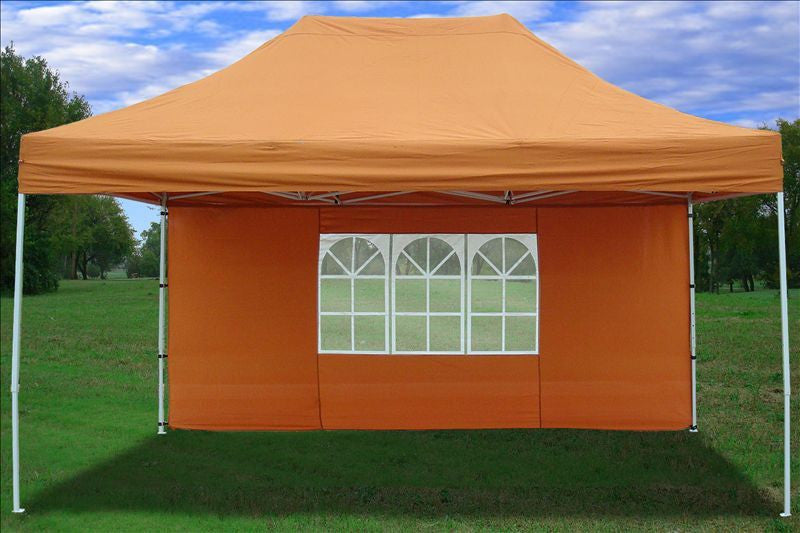 Burnt Orange 10'x15' Pop Up Tent. The burnt orange school-colored tent ...