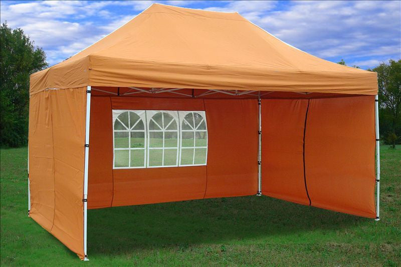Burnt Orange 10'x15' Pop Up Tent. The burnt orange school-colored tent ...