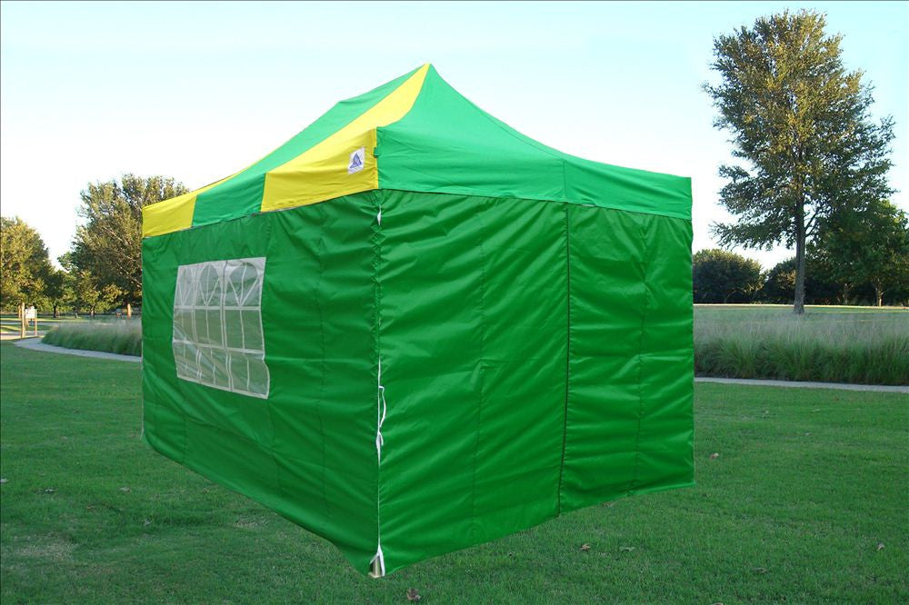 F Model 10'x15' Green Yellow - Pop Up Tent Pro – Deltacanopy