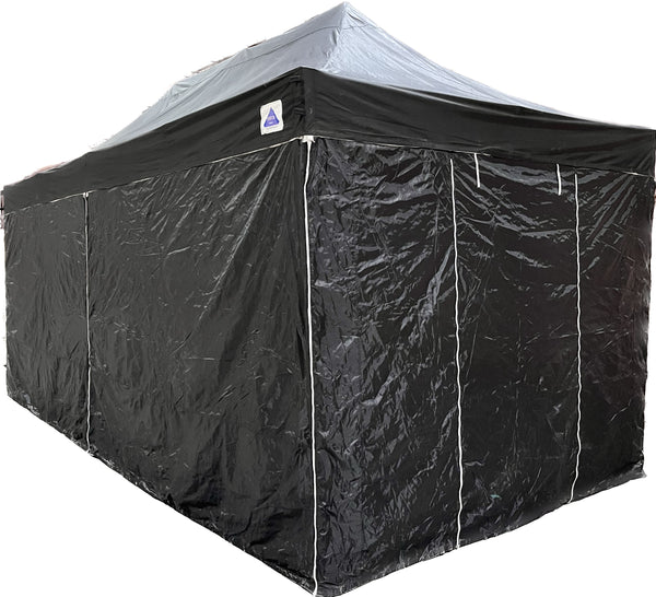 FS Model 10'x20' Black - Pop Up Tent Pro with Solid Walls – Deltacanopy