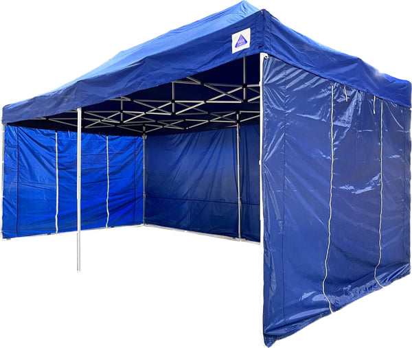 FS Model 10'x20' Navy Blue - Pop Up Tent Pro with Solid Walls – Deltacanopy