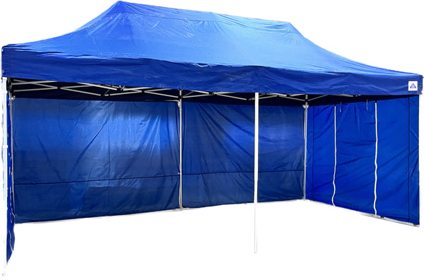 FS Model 10'x20' Navy Blue - Pop Up Tent Pro with Solid Walls – Deltacanopy