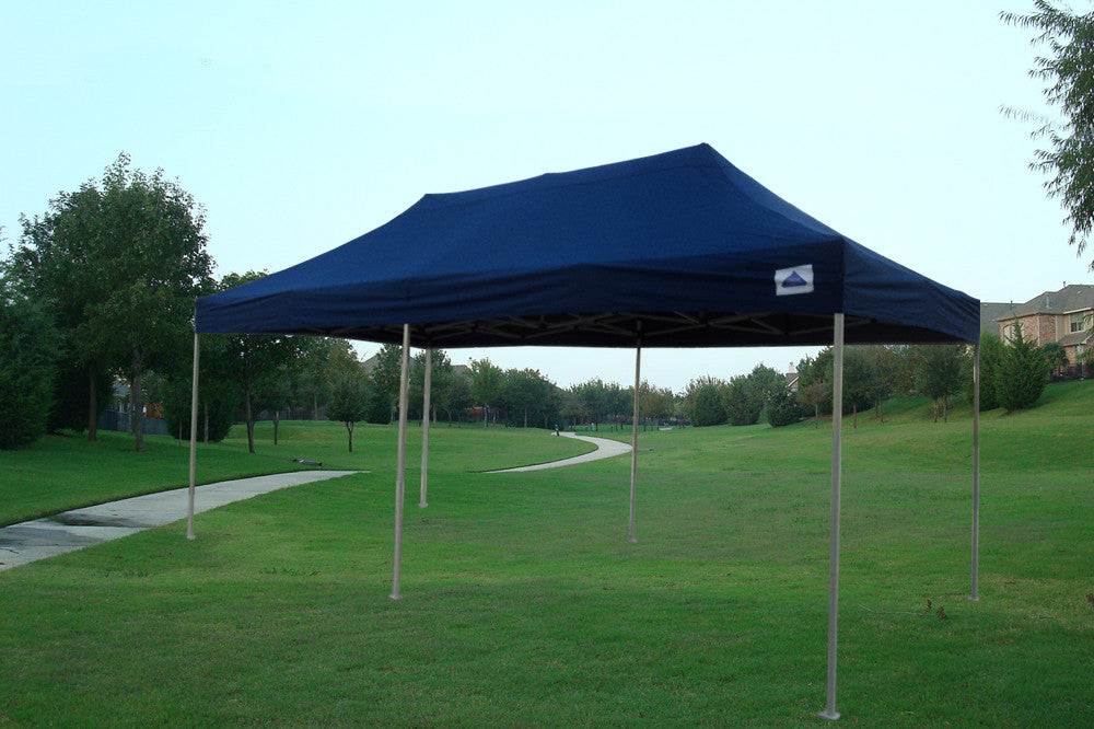 Navy Blue 10'x20' Pop Up Tent Pro - F Model. with side walls.