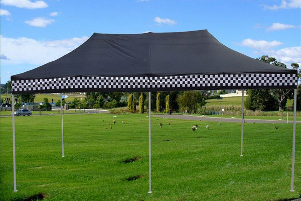 Black Checker 10'x20' Pop Up Tent Pro Free Shipping