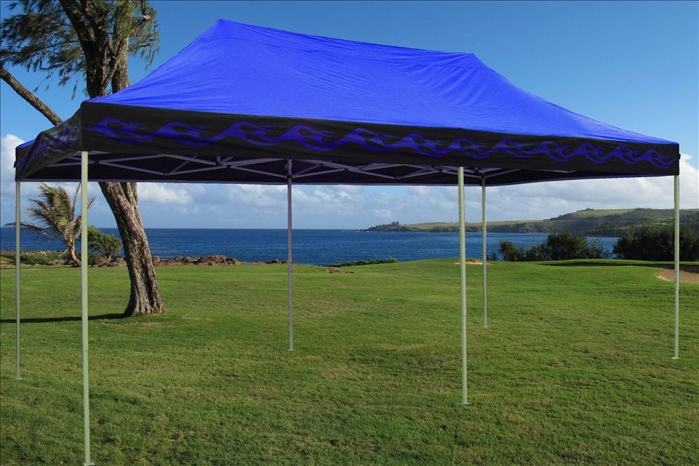 F Model 10'x20' Blue Flame - Pop Up Tent Pro – Deltacanopy