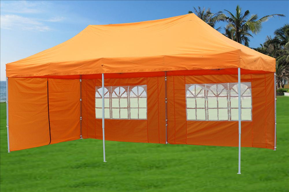 F Model 10'x20' Orange - Pop Up Tent Pro – Deltacanopy