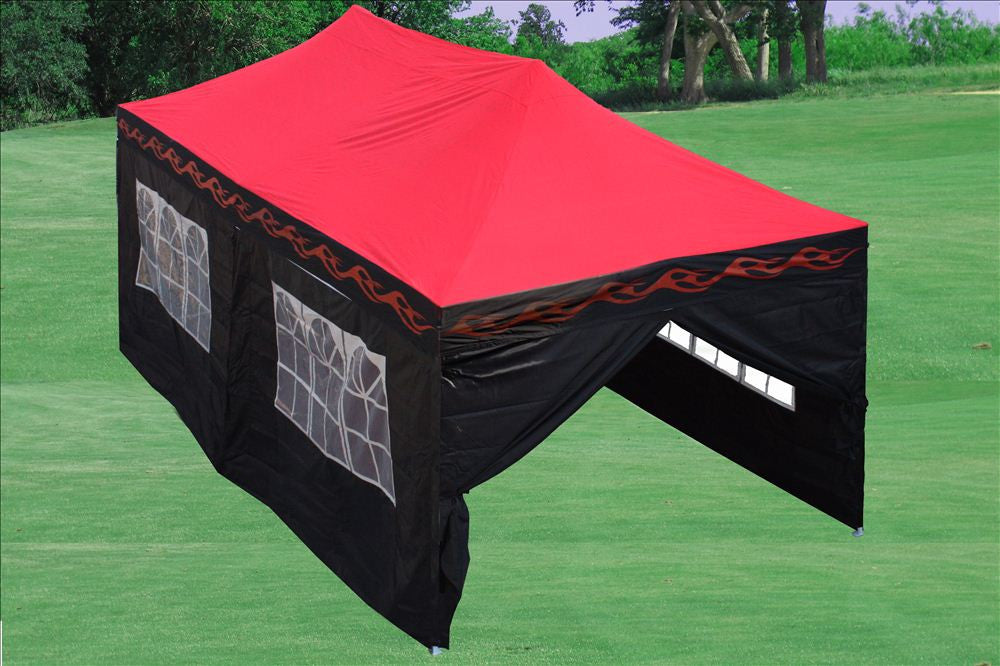 F Model 10'x20' Red Flame - Pop Up Tent Pro – Deltacanopy
