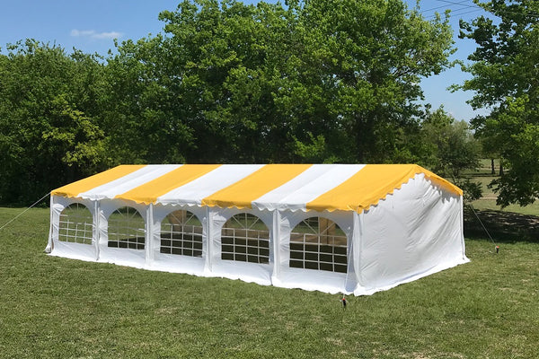 Budget PVC Party Tent 32'x16' - Blue, Green, Red, Sand, Yellow ...